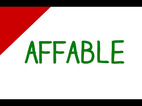 Learn English Words - Affable (Vocabulary Video)