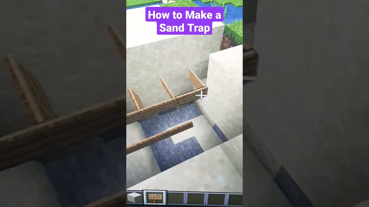 How to Make a Sand Trap#lifehacks #minecraft #mlg #information #clutch