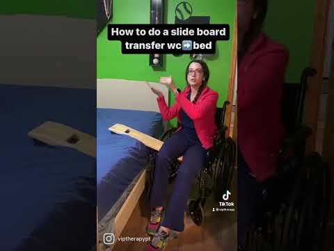How to do a slide board transfer.