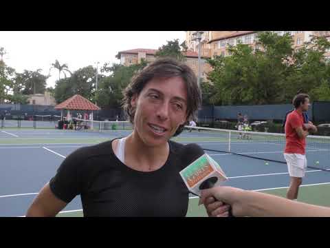 Tennis Player Francesca Schiavone visits Biltmore Tennis Center
