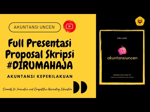 FULL PRESENTASI UJIAN PROPOSAL SKRIPSI "CHRISTY OEGHOEDE" KONS. AKT MANAJEMEN ⁉️