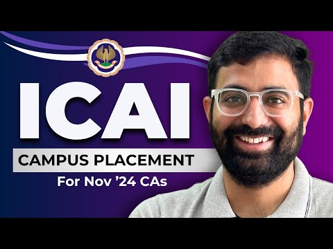 ICAI Campus Placement for Nov 24 CAs || How to Fill ICAI Campus Placement form (Part 1)