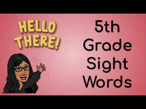 5th Grade Sight Words - Mrs. Vallejo
