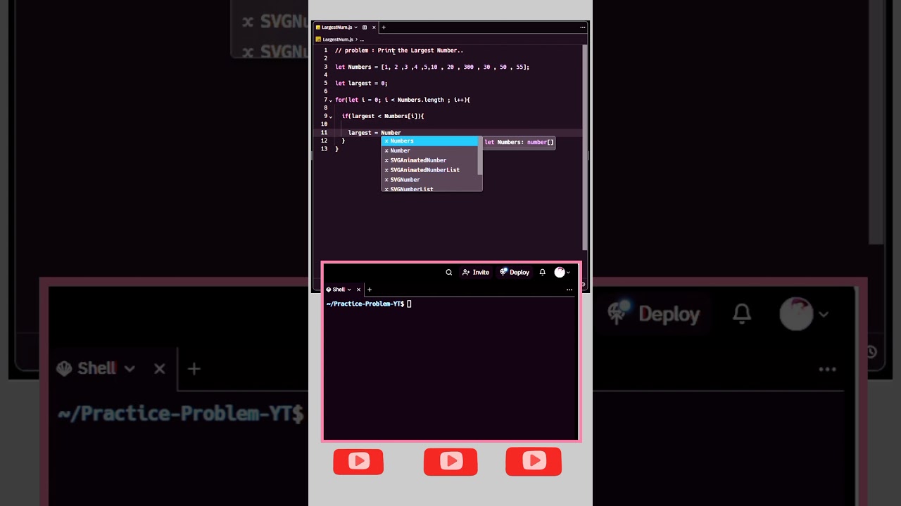 How to Find the Largest Number in Array | Array Max Value Example | #maahicodes #coding #javascript