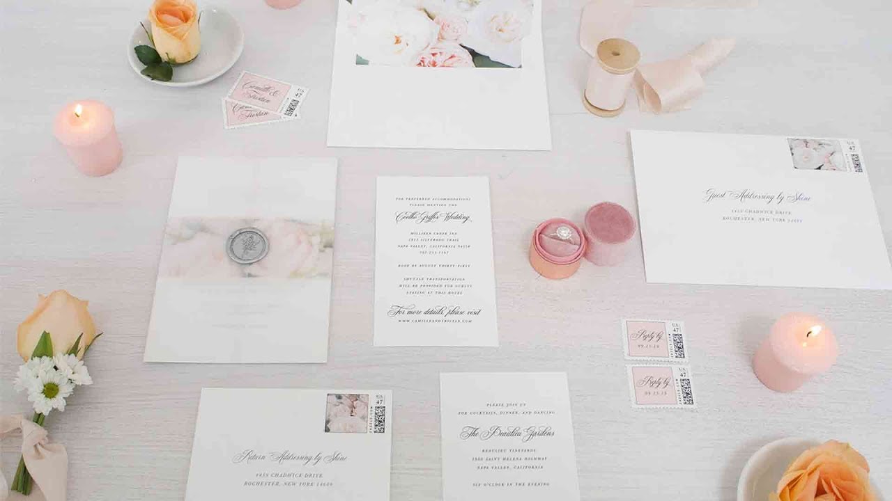 Camille Wedding Invitation Suite from Shine Wedding Invitations