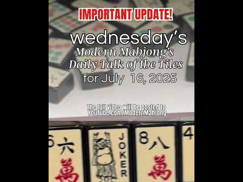 Mahjong, Wednesday, 7/16/25 Daily Talk of the Tiles Visual Companion Guide Winds Dr #6