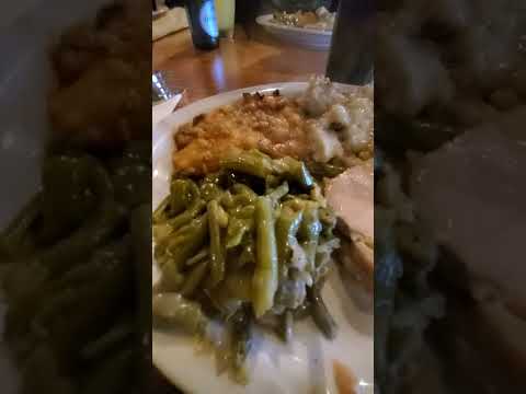 Asmr, Thanksgiving food at cracker barrel #satisfying #short #asmrsounds #asmr #happythanksgivingday