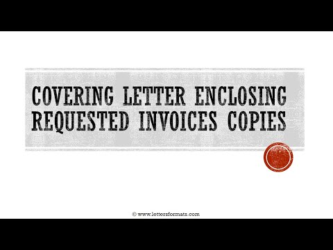 How to Write a Cover Letter Enclosing Copies of Invoices