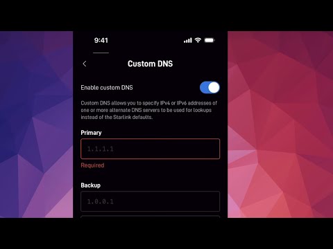 Enable Custom DNS Starlink Router