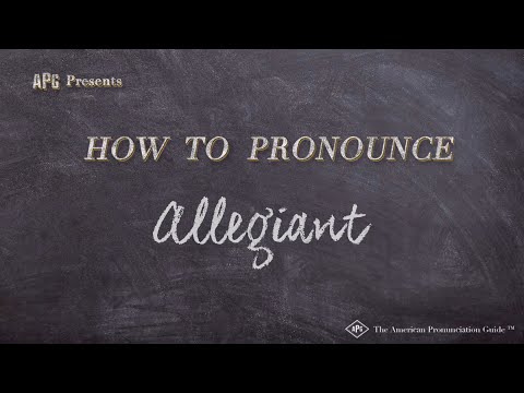 How to Pronounce Allegiant (Real Life Examples!)
