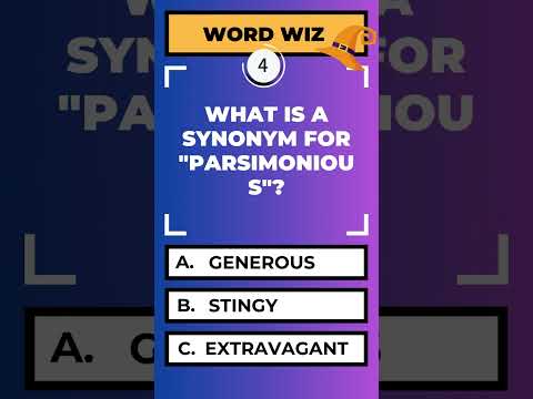 Synonym Search: Word Wiz - parsimonious
