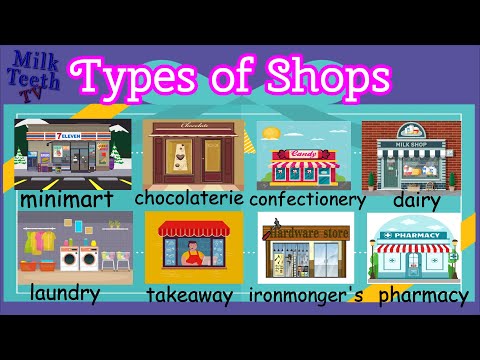 Types of Shops | Places and Shops in our Neighbourhood | Names of Shops | Shops Vocabulary
