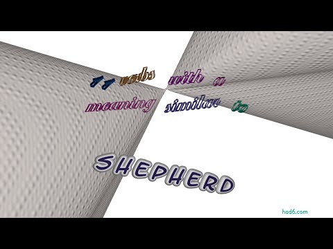 shepherd - 14 verbs which mean shepherd (sentence examples)