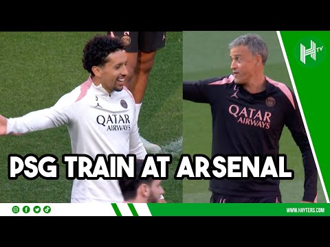 PSG stars train at the Emirates | Arsenal v PSG | Champions League