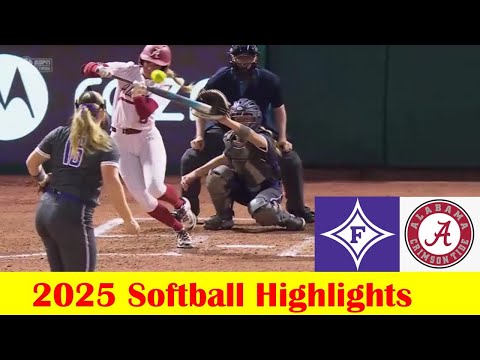 Furman vs #22 Alabama Softball Game Highlights 2 28 2025