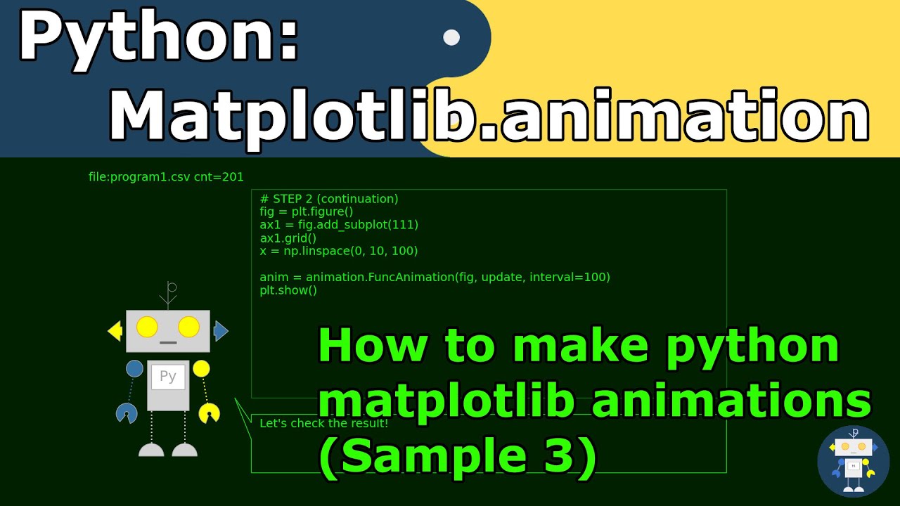 How to make python matplotlib animations (Sample3)