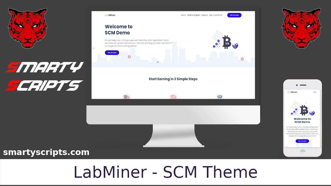 LabMiner Theme for SCM Simple Cloud Mining Script - Smarty Scripts