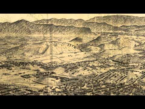 Los Angeles California 1909 Panoramic Bird's Eye View Map 7071