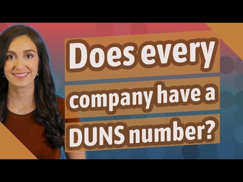 Does every company have a DUNS number?