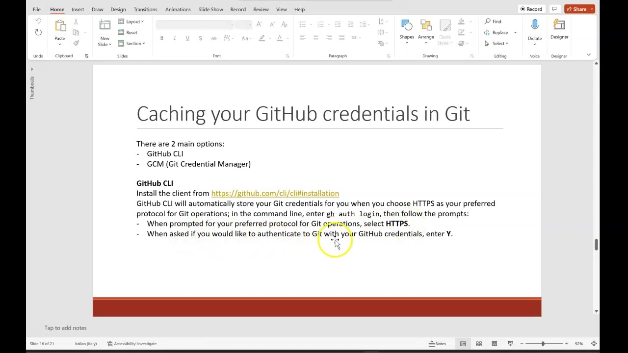 Git / GitHub Credentials management