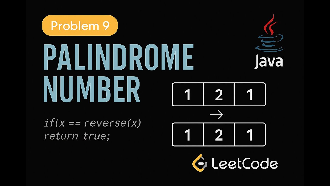 LeetCode 9: Palindrome Number | Java Solution | Two-Pointer Technique