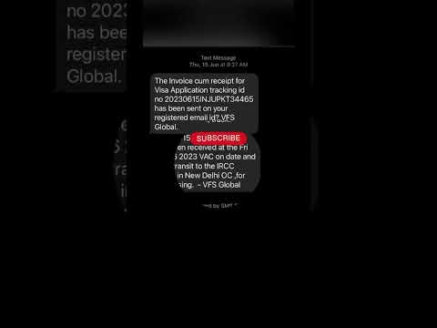 VFS|Text message updates during visa stamping#ppr #shorts#studyvisa #vfsglobalcanada