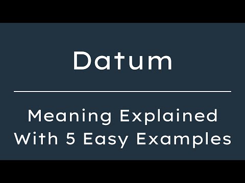 What Does Datum Mean? Datum Meaning in English With 5 Example Sentences