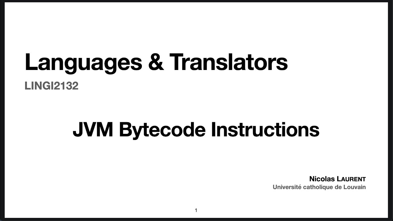 22. JVM Bytecode Instructions