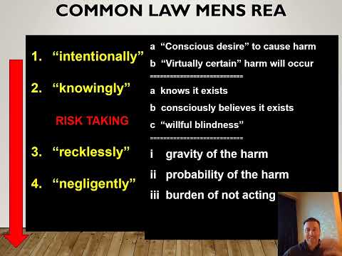 3.1 Mens Rea - Parts of Crimes
