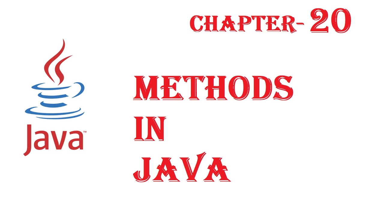 Methods in Java - java tutorial - w3Schools - Chapter 20 - English
