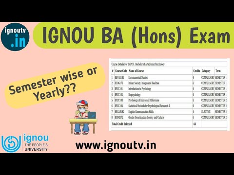 IGNOU BA (Hons) Exam yearly or semester wise ? || IGNOU TV || IGNOUTV Shorts ||