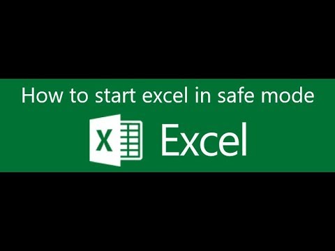 how to open excel in safe mode