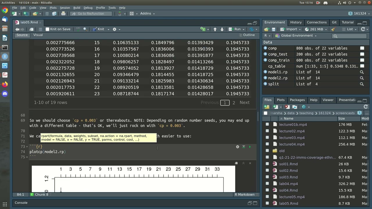 161.324 Data Mining: Workshop 5