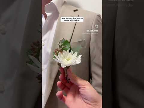 How To Pin a Boutonniere EASY WAY #florist