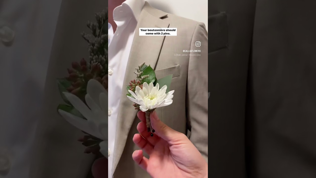 Cara Mudah Memasang Boutonniere #florist