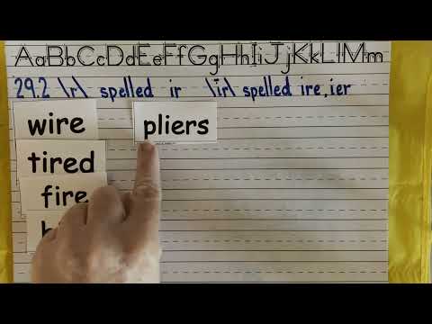 29 2 :r: spelled ir and :long i: : r: spelled ire, ier