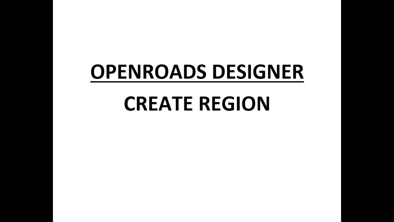 ORD - MicroStation - 11.3 - Create Region