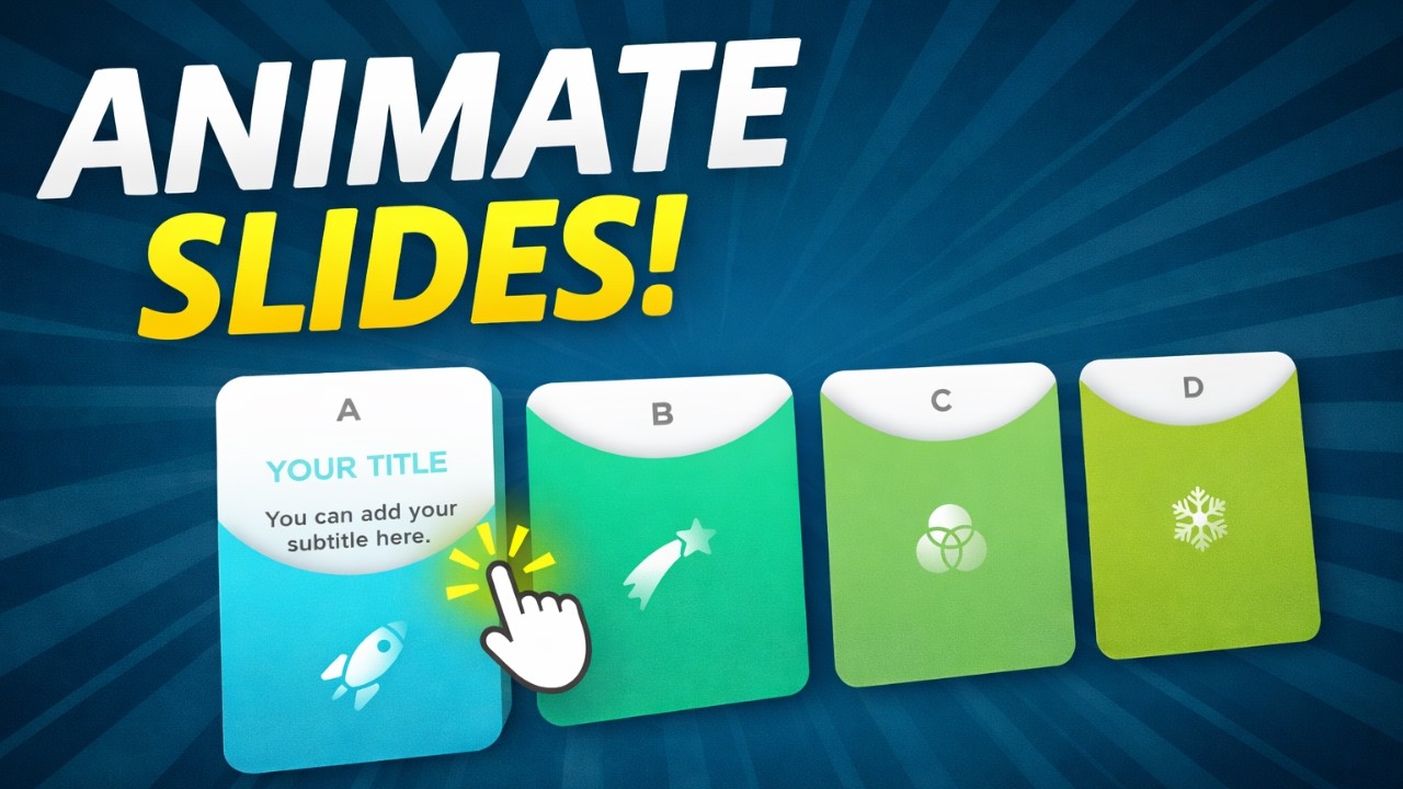 Animated Card Slides in PowerPoint | Advanced PowerPoint Animation Tutorial (Microsoft 365)