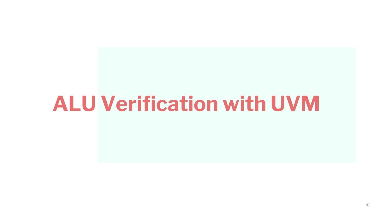 Simple UVM Testbench, from Spec to Testbench (ALU Verification with UVM)