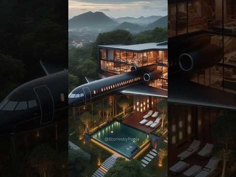 Airplane shaped mansion..#ai #aicommunity #aiart #luxuryhomes #aiarchitecture #satisfying #aiimages