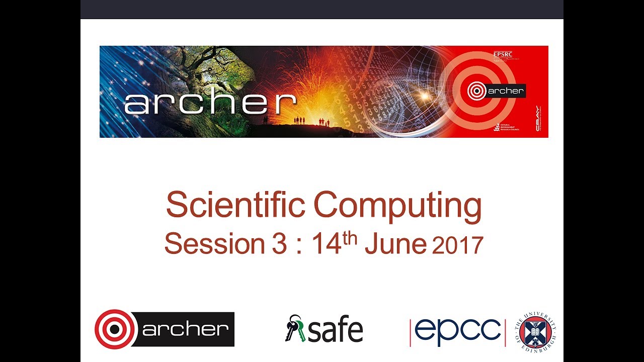 Scientific Computing 2017: Session 3