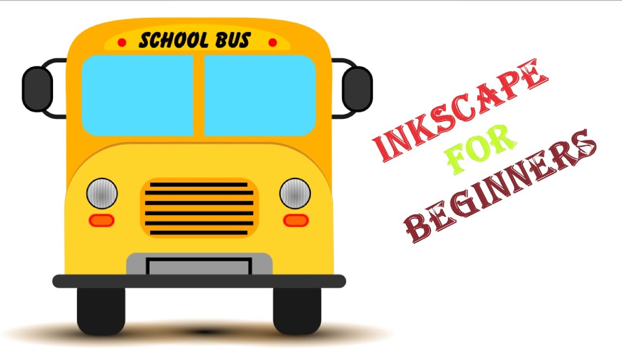 Cartoon School Bus - Vector Illustration in Inkscape