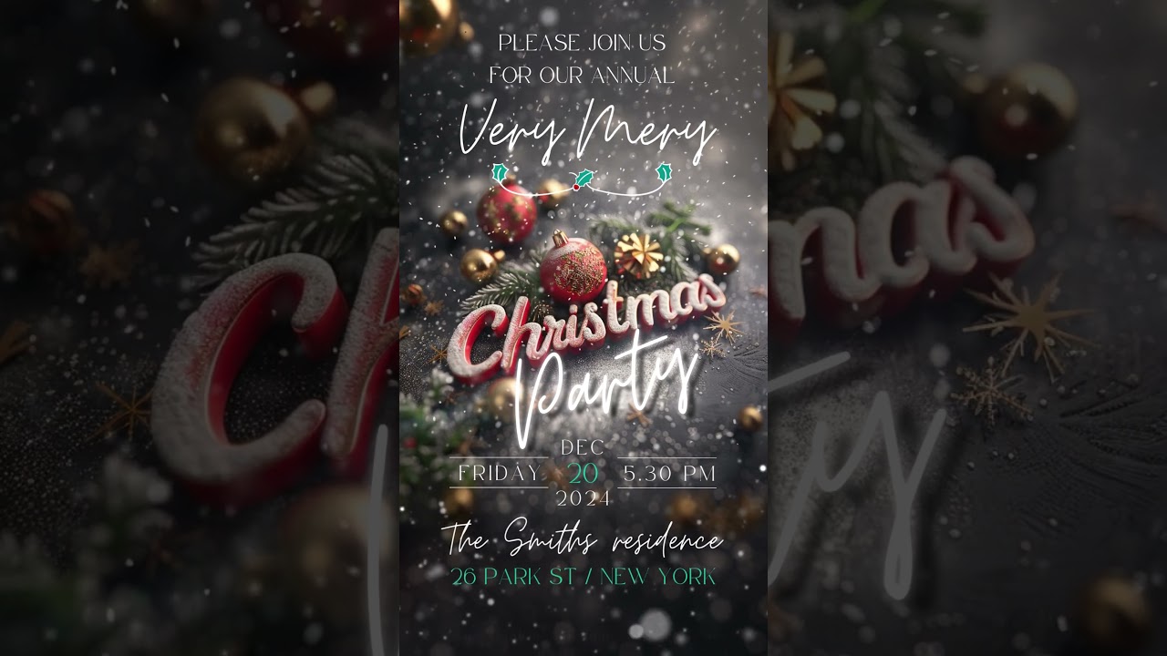 Christmas party invitation