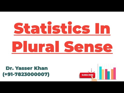 Statistics In Plural Sense