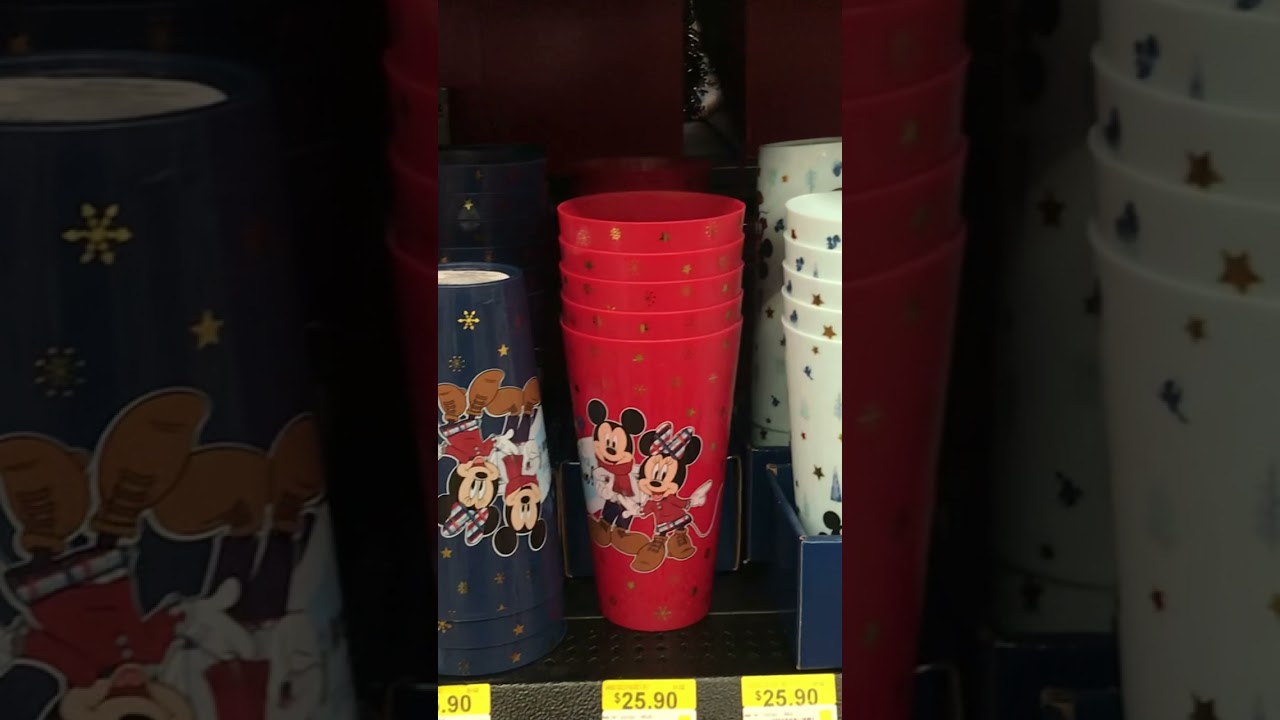 Vasos #mickeymouse #shorttrick #shorts #walmart 🎄🎄🎄🎄🎄🌲🌲🪅🪅