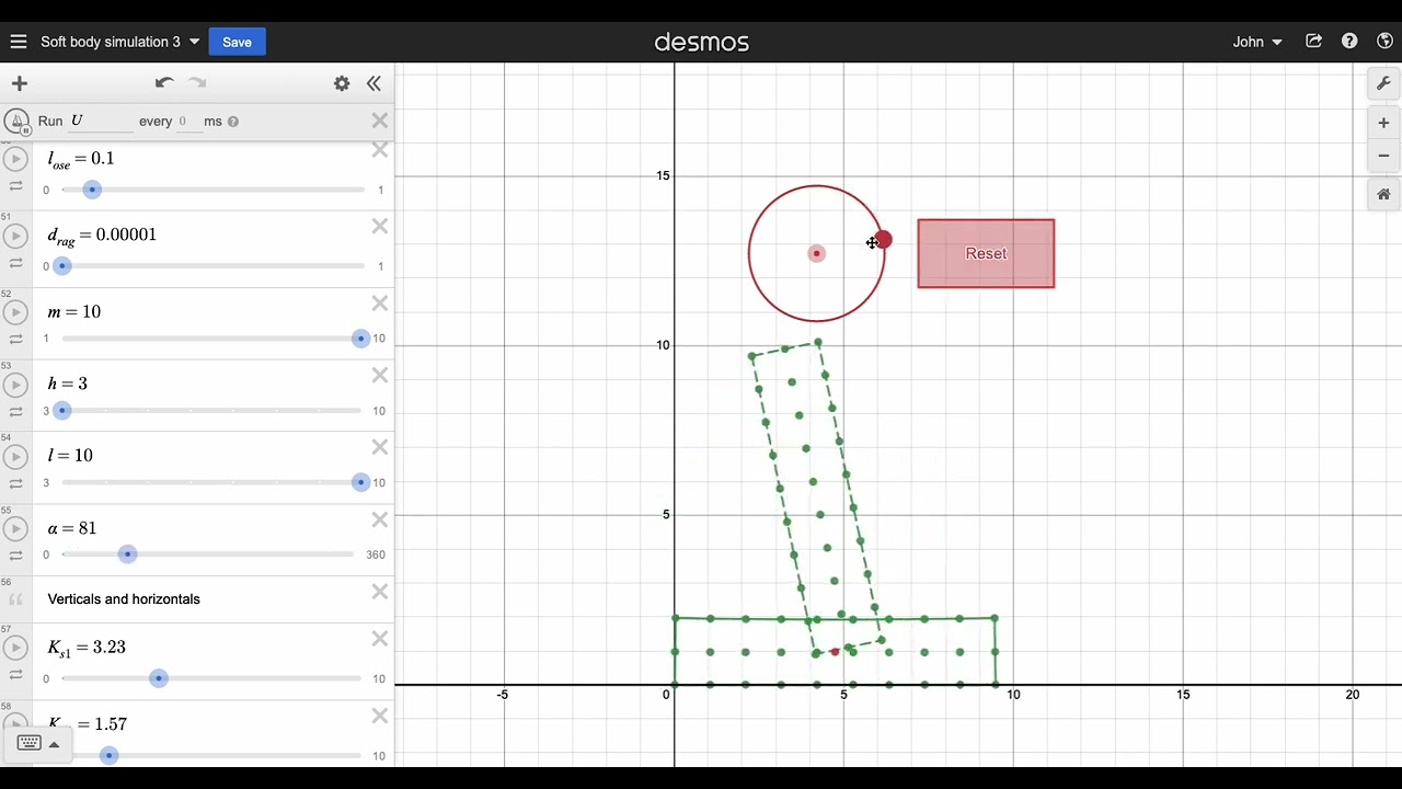 softbody simulation in Desmos. #desmos #math #mathematics #physics. #programming