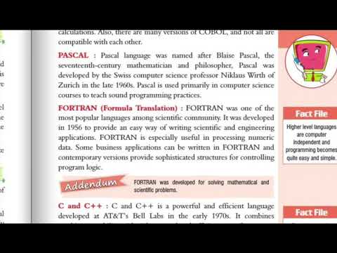 Class 7 : Ch 1 : BASIC, COBOL, FORTRAN,C++