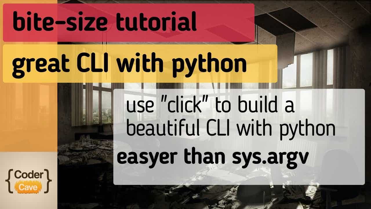 how to build a nice command line interface (quick and easy) with python