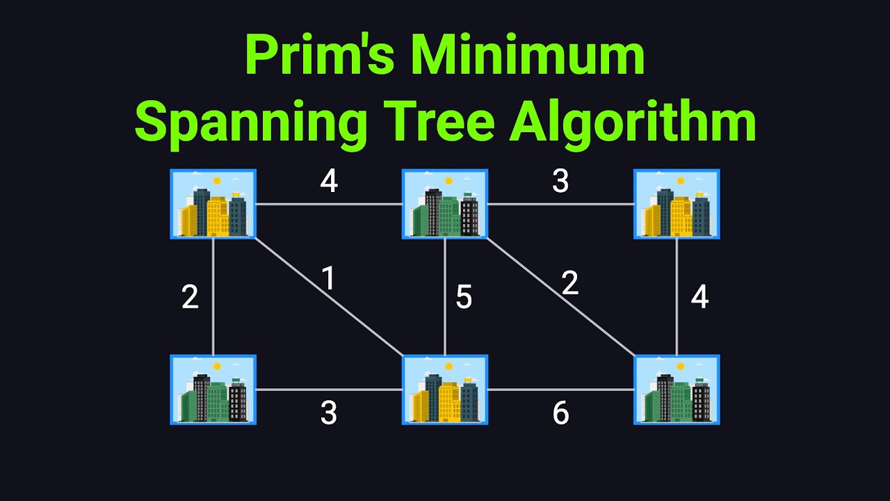 Prim's Algorithm Visually Explained (Minimum Spanning Tree)