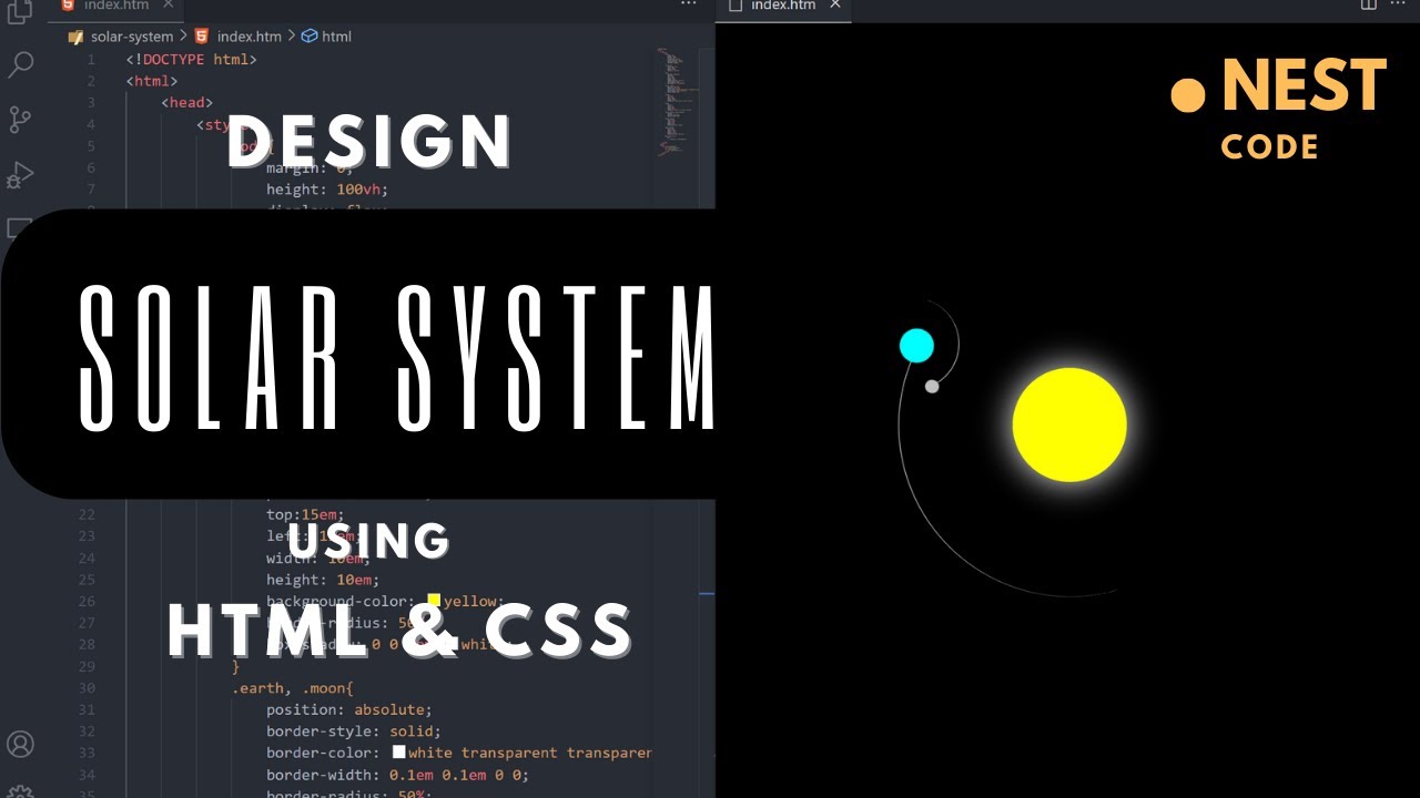 Design Solar System Using HTML and CSS
